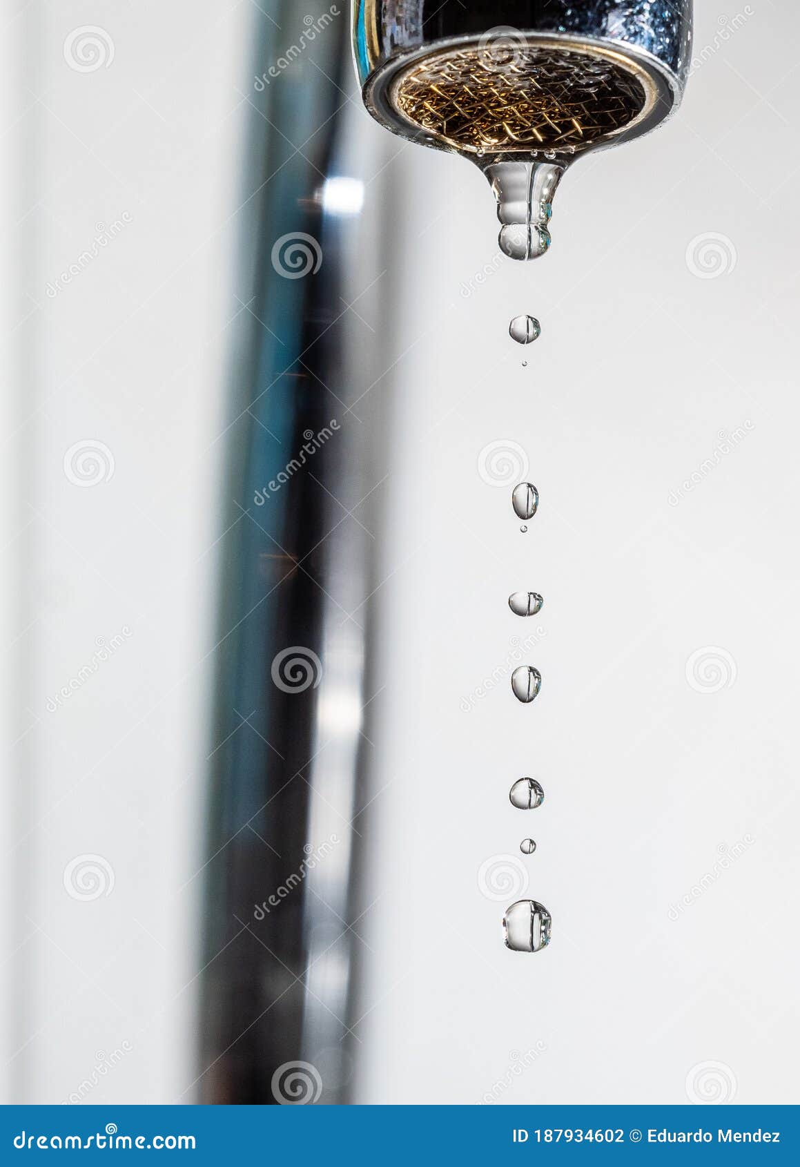 Water Drops Falling from a Tap Stock Photo - Image of flowing ...