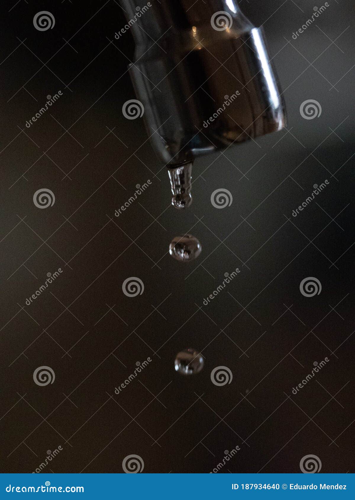 Water Drops Falling from a Tap Stock Photo - Image of inspiration ...