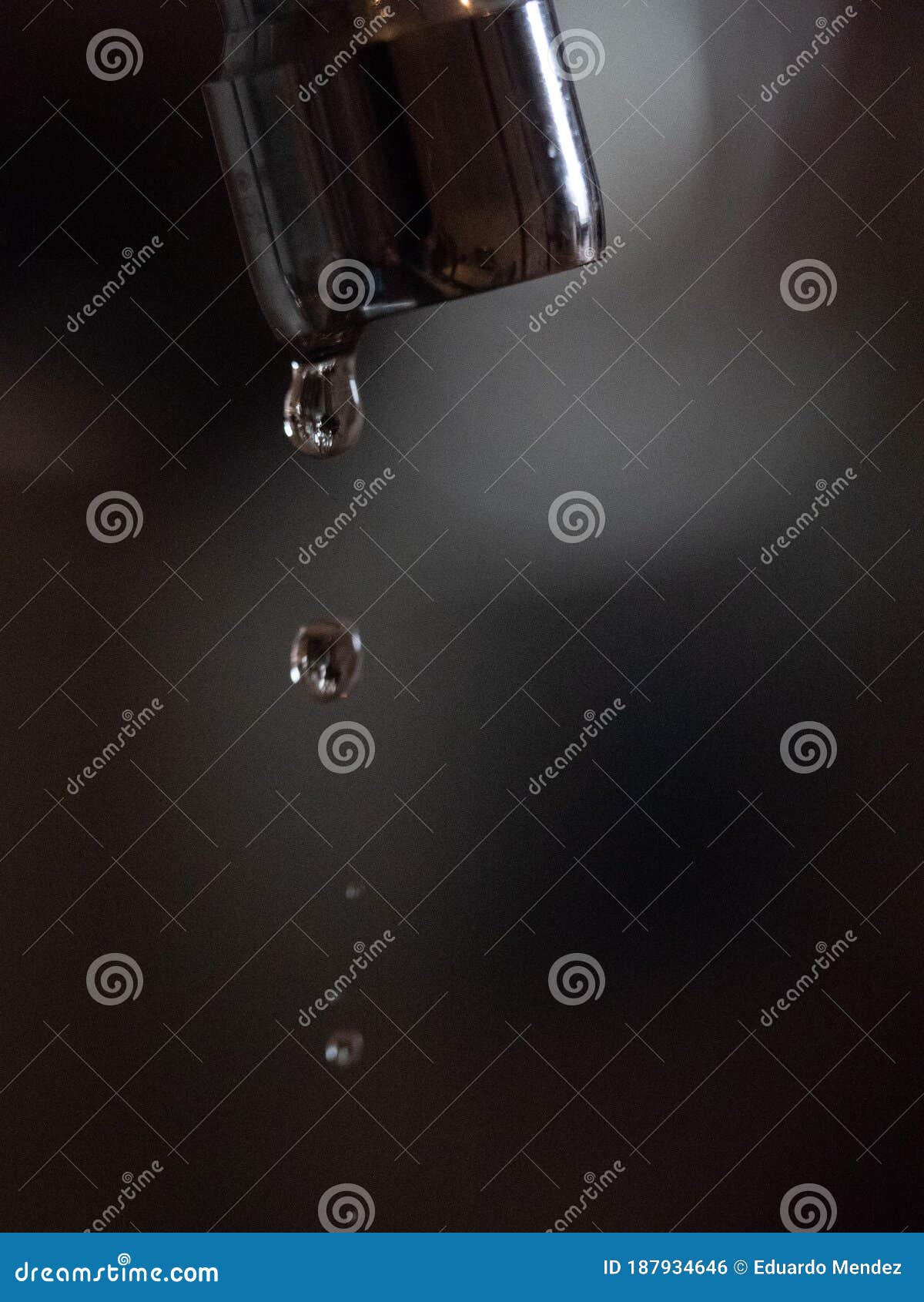 Water Drops Falling from a Tap Stock Photo - Image of aqua, drop: 187934646