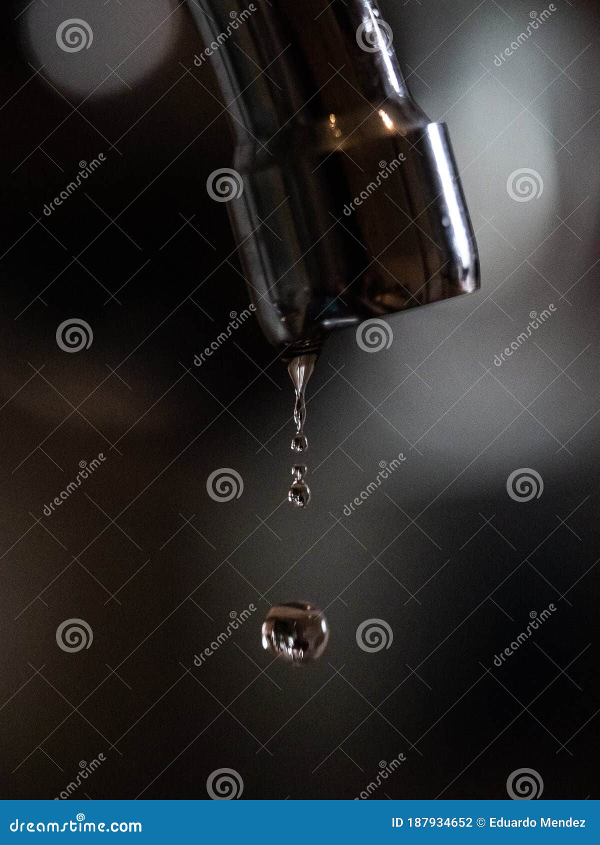 Water Drops Falling from a Tap Stock Photo - Image of flowing, aqua ...