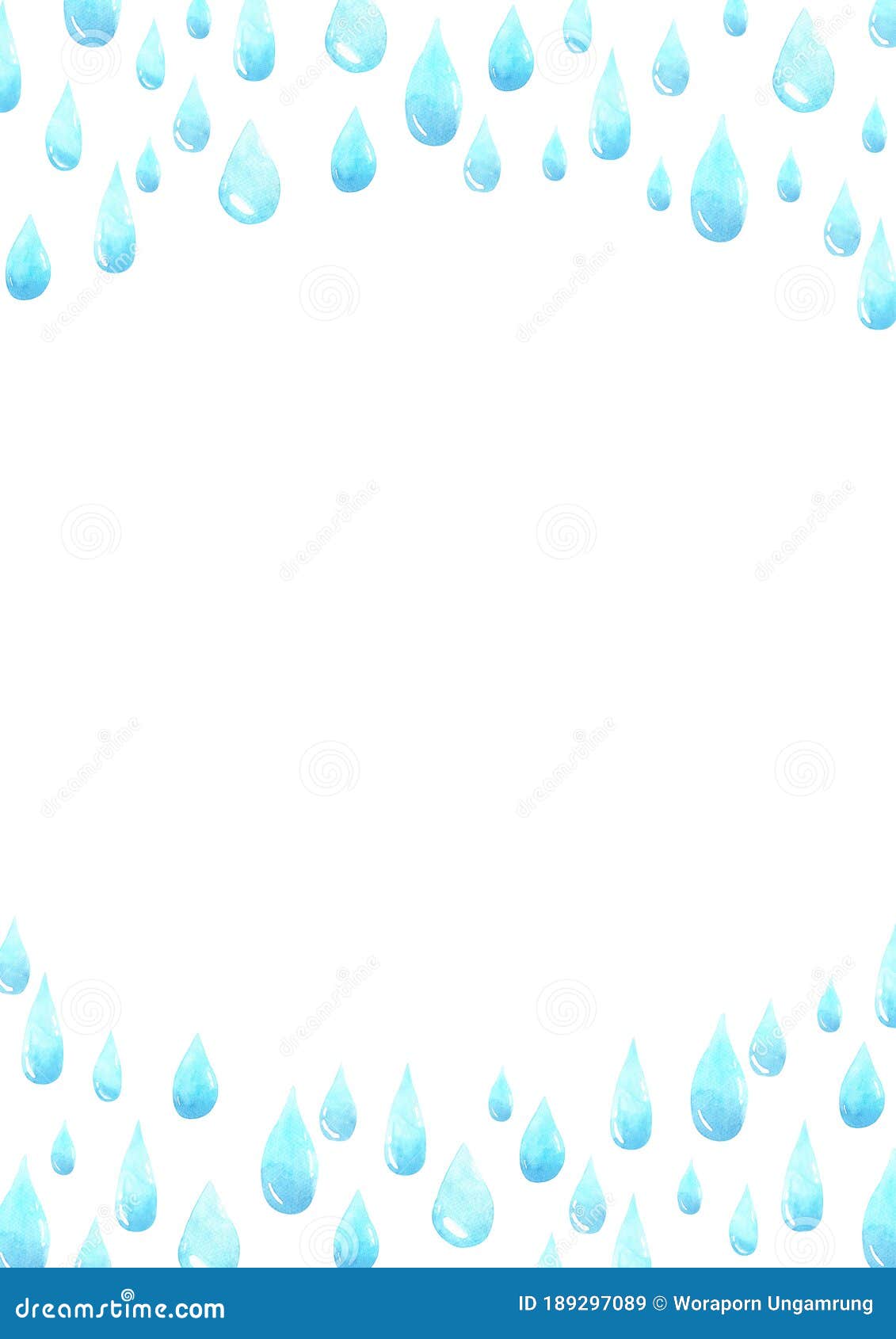Water Drops Frame with Empty Space for Your Text. Frame Made of ...