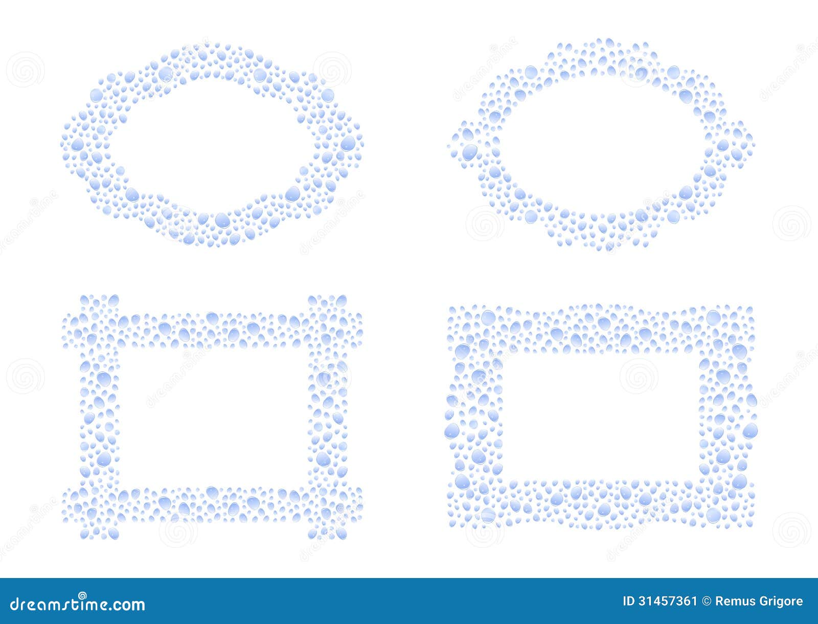 Water Drops Frames - Cdr Format Stock Vector - Illustration of ...