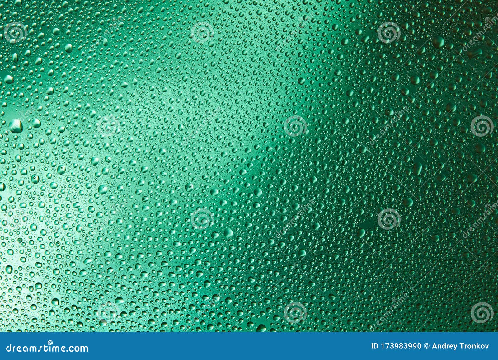Water Drops on Glass with a Color Gradient Stock Photo - Image of ...