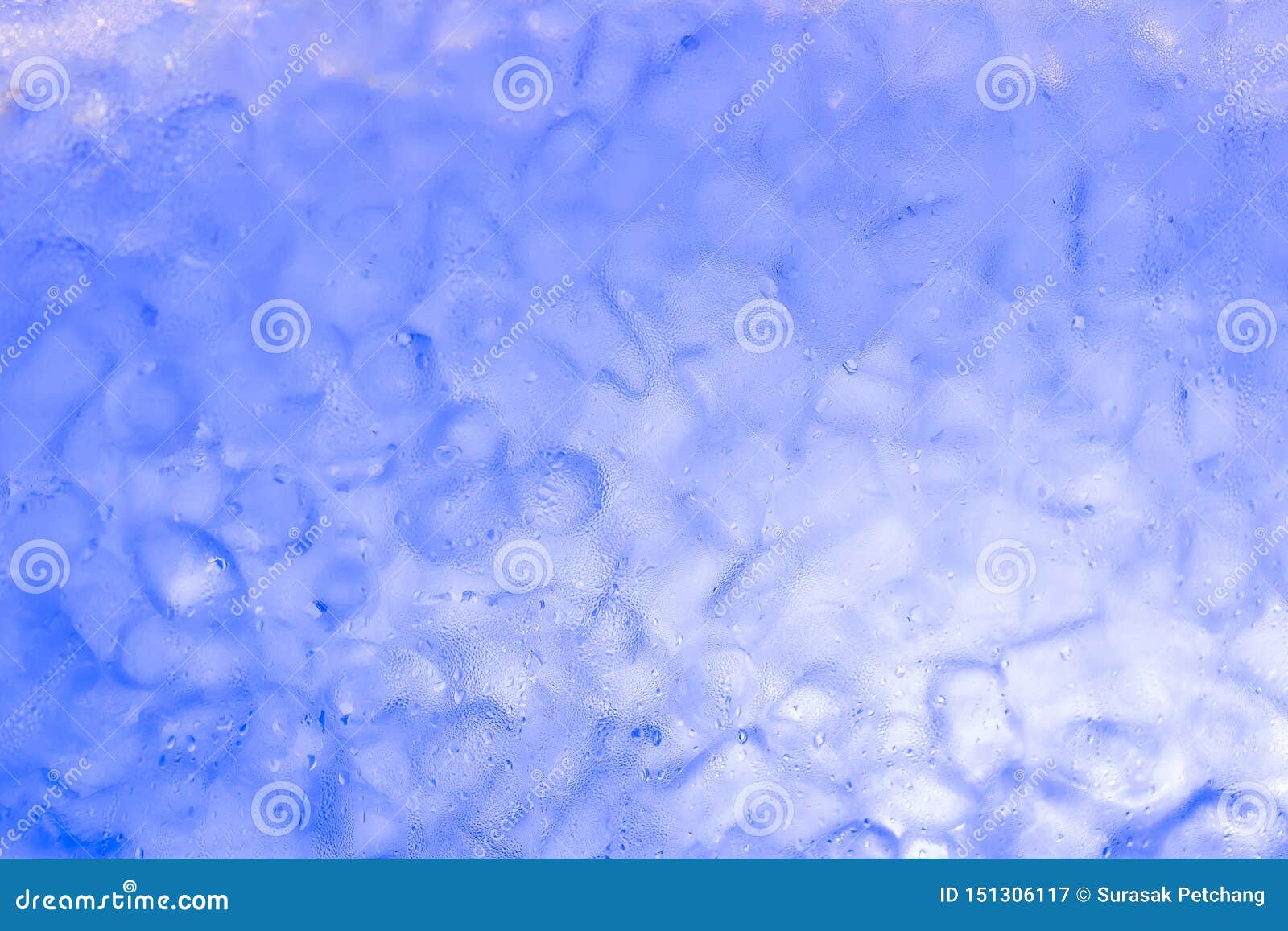 Water Drops on Glass Containers and Blur Ice Cubes are the Backdrop ...