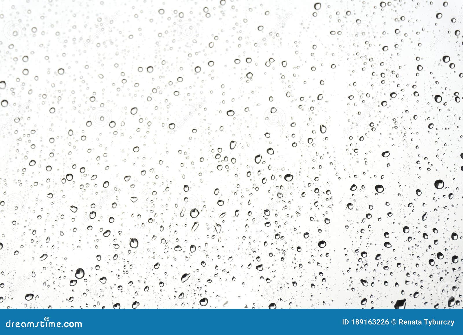 Water Drops on Glass. Rain Droplets on Window Surface Stock Photo ...