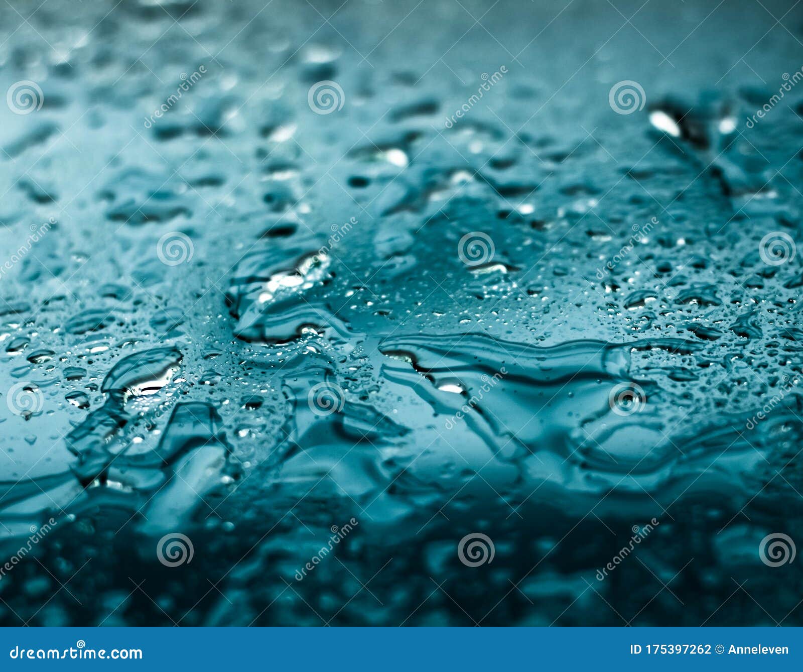 Water Drops on Glass Surface As Abstract Background Stock Photo - Image ...