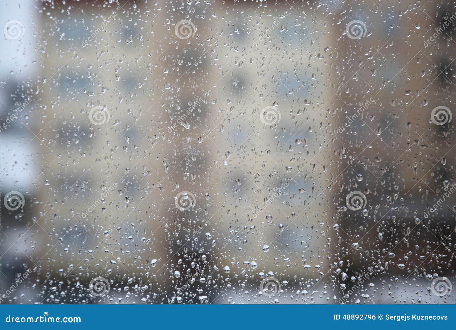 The Water Drops on Glass of Window Stock Photo - Image of water ...