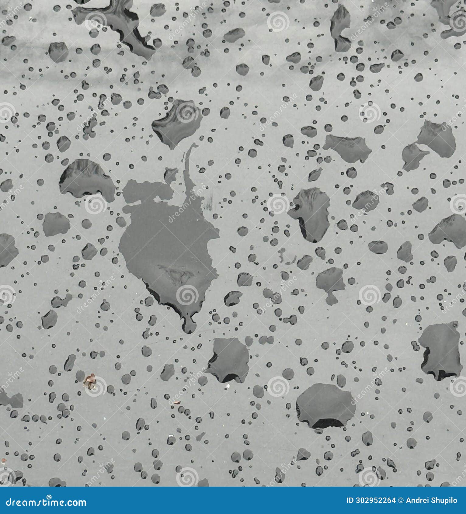 Water Drops on a Gray Background. Texture Stock Photo - Image of ...