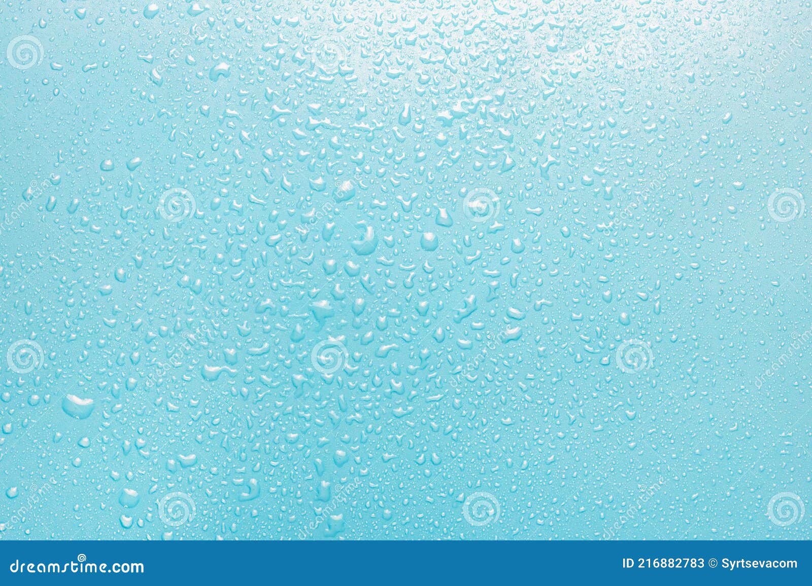 Water Drops on a Green, Blue Background. Texture Top View Stock Image ...