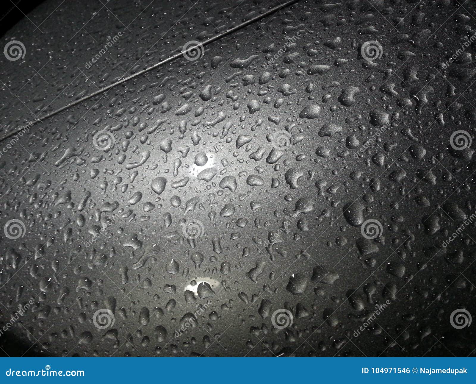 Water Drops on Grey Floor Ceramic Tile Stock Photo - Image of beads ...