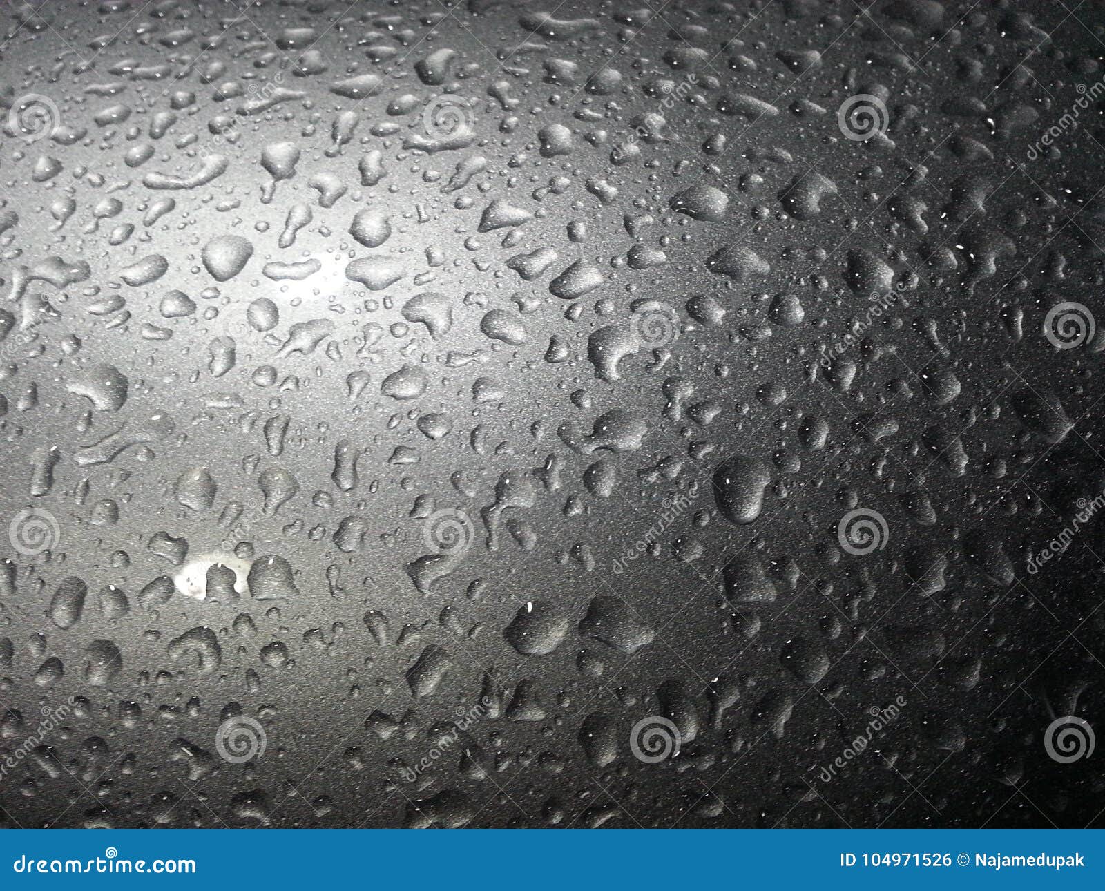 Water Drops on Grey Floor Ceramic Tile Stock Photo - Image of rain ...
