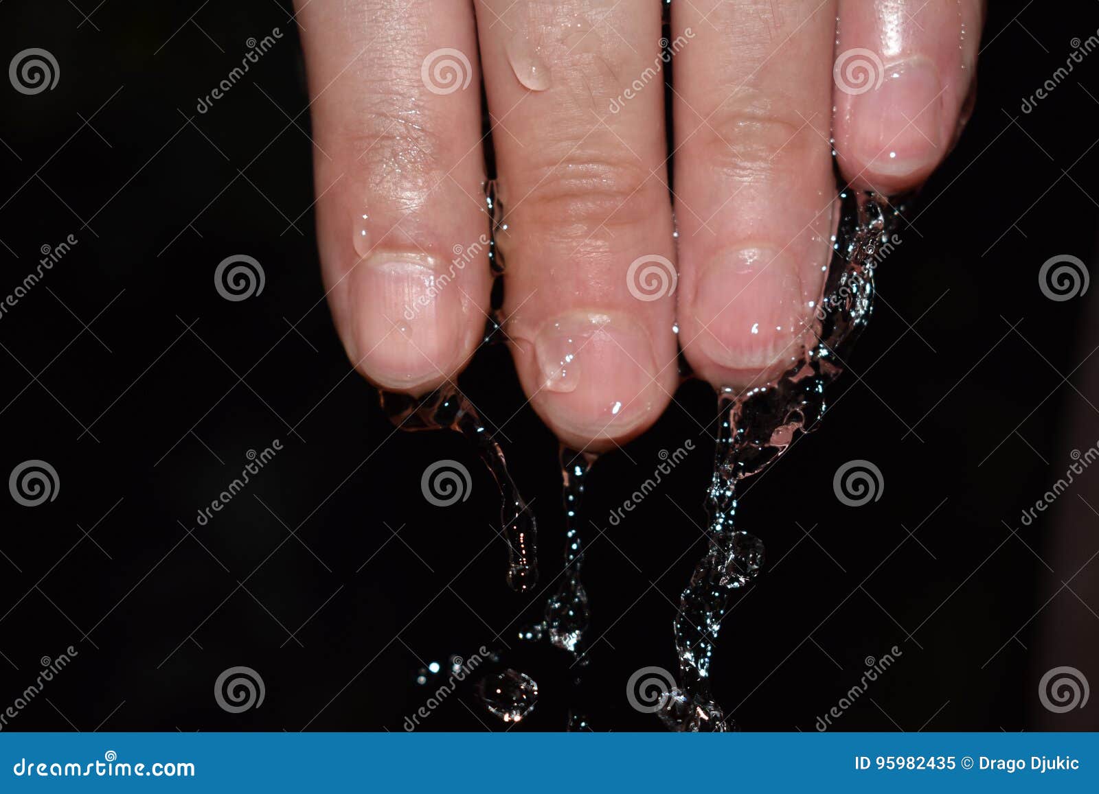 Water-drops on hand stock image. Image of health, water - 95982435
