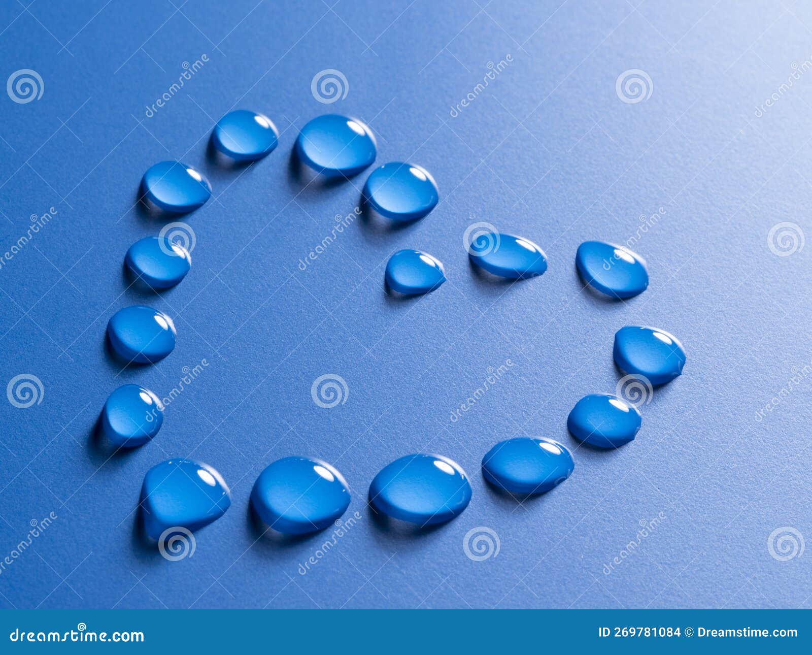 Water drops in heart shape stock photo. Image of abstract - 269781084