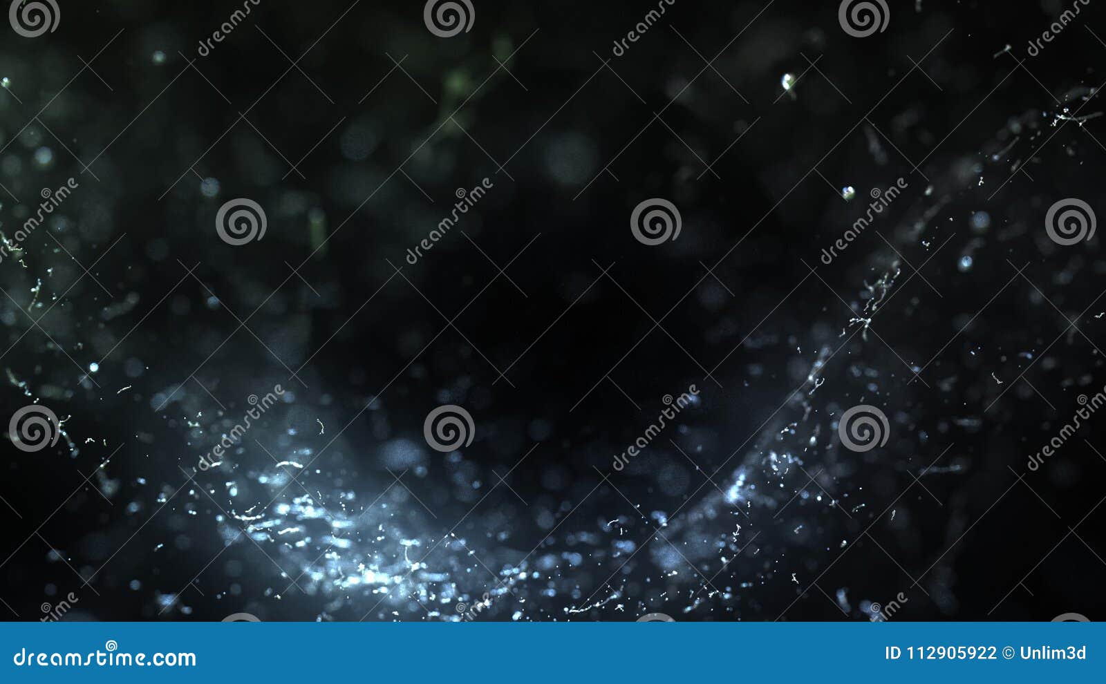 Water Drops Hits Abstract Dark Object, 3d Illustration Stock ...