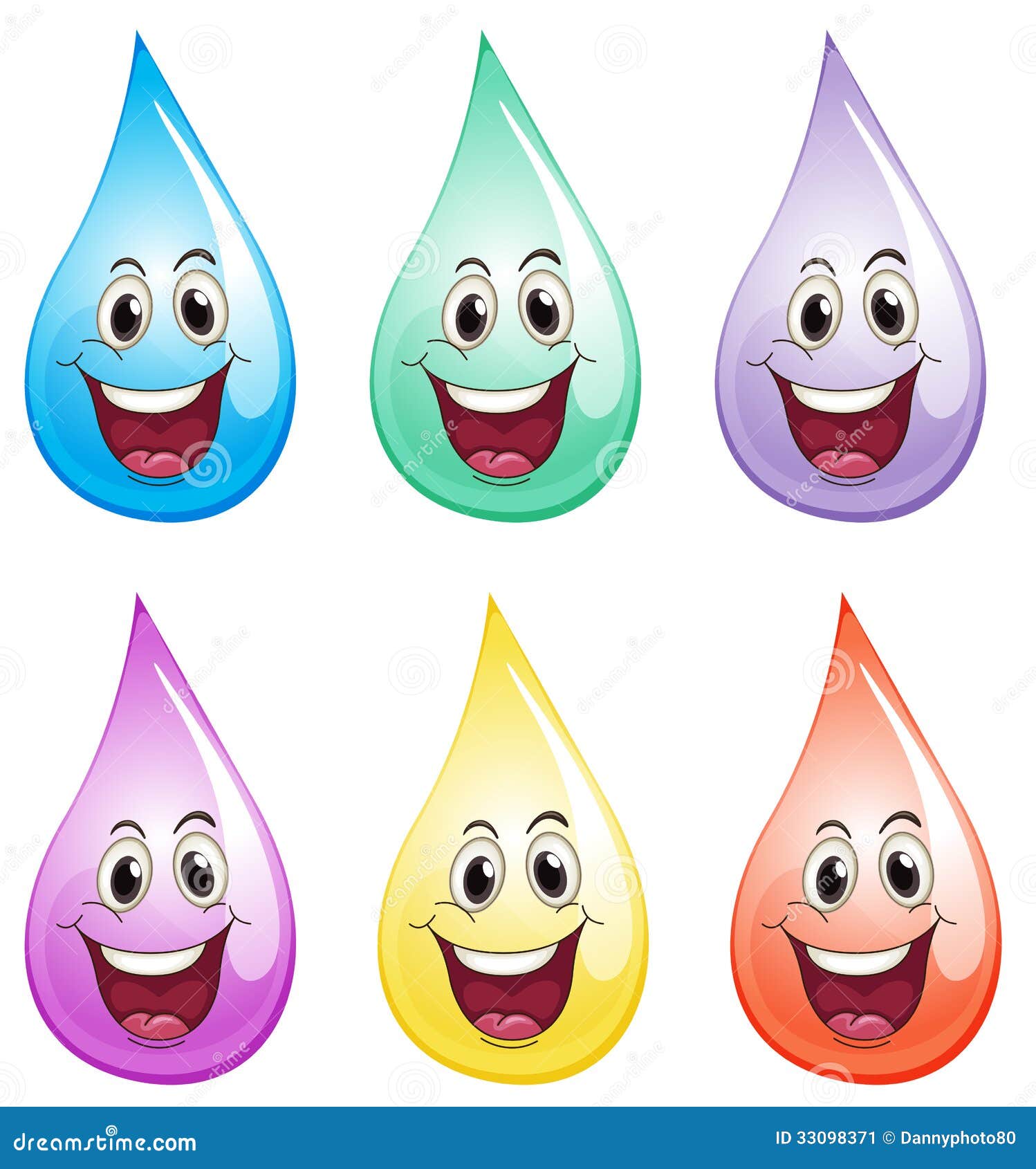 Water drops stock vector. Illustration of isolated, drawing - 33098371