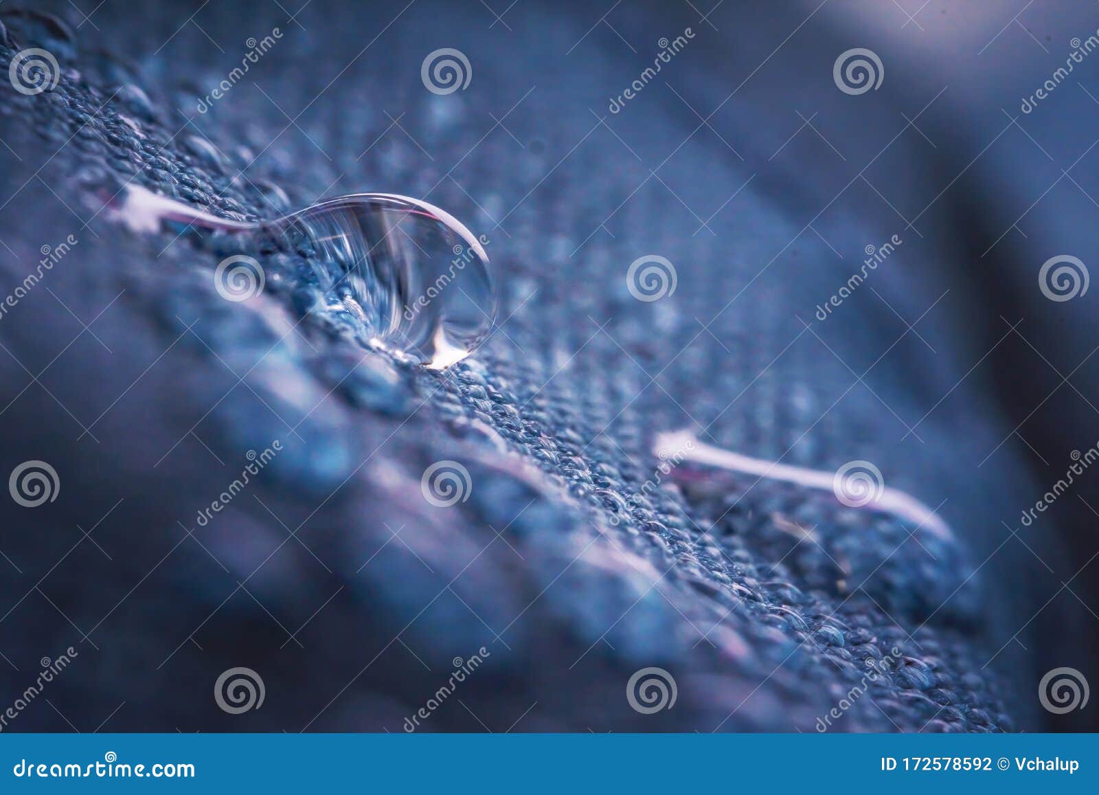 Water Drops on Impregnated Waterproof Fabric. Stock Photo - Image of ...