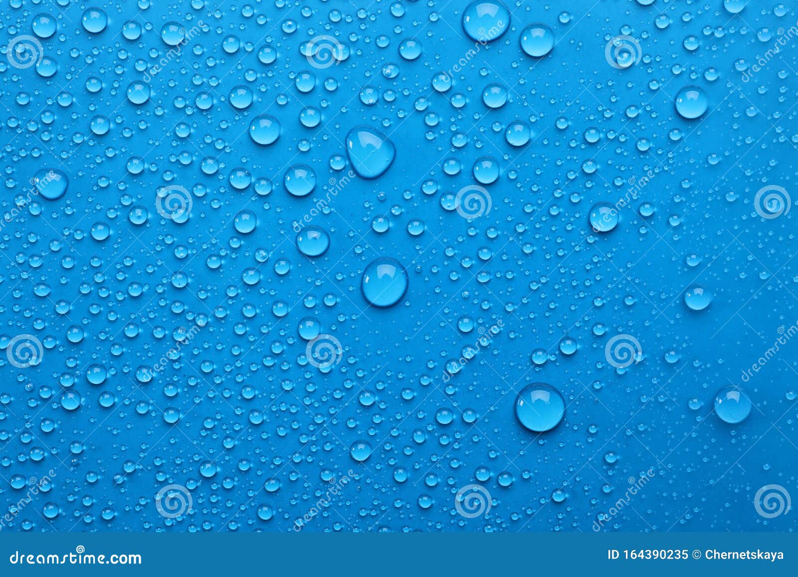 Water Drops on Light Blue Background Stock Image - Image of refreshing ...