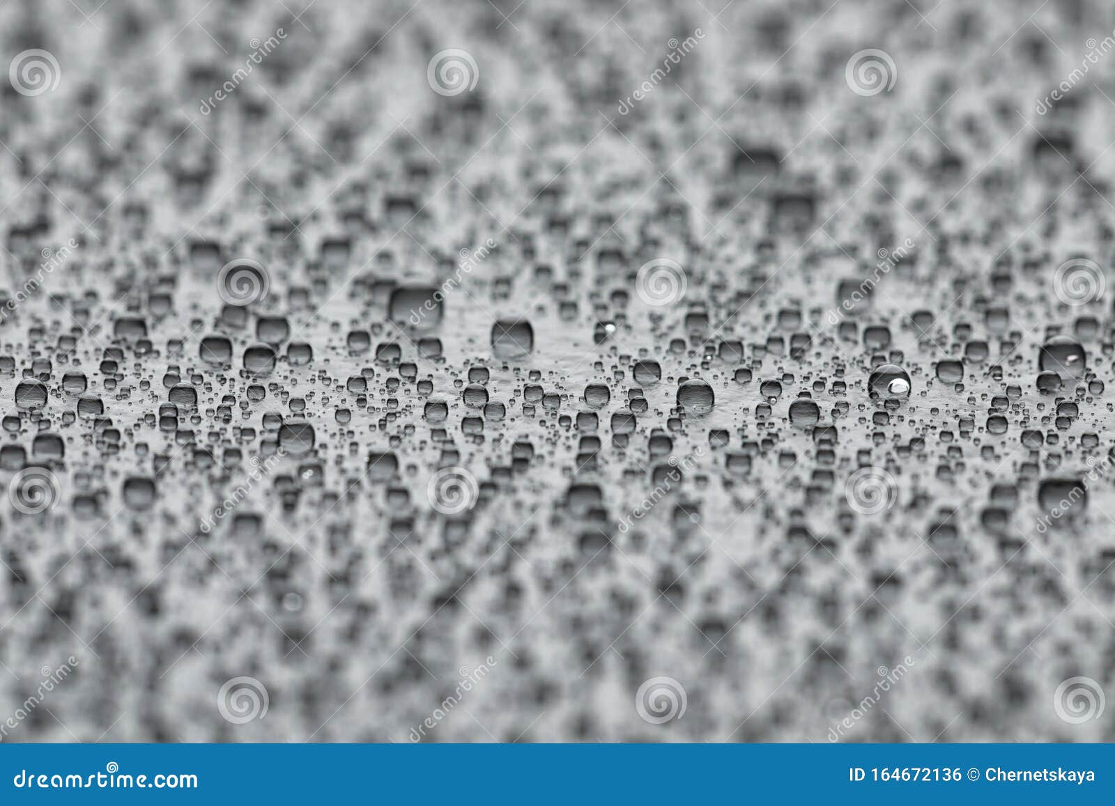Water Drops on Light Grey Background, Closeup Stock Photo - Image of ...