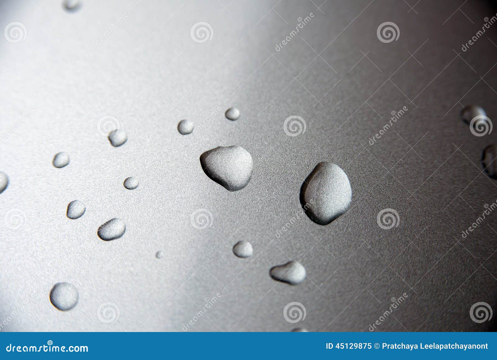 Water drops on metal stock image. Image of metal, calm - 45129875