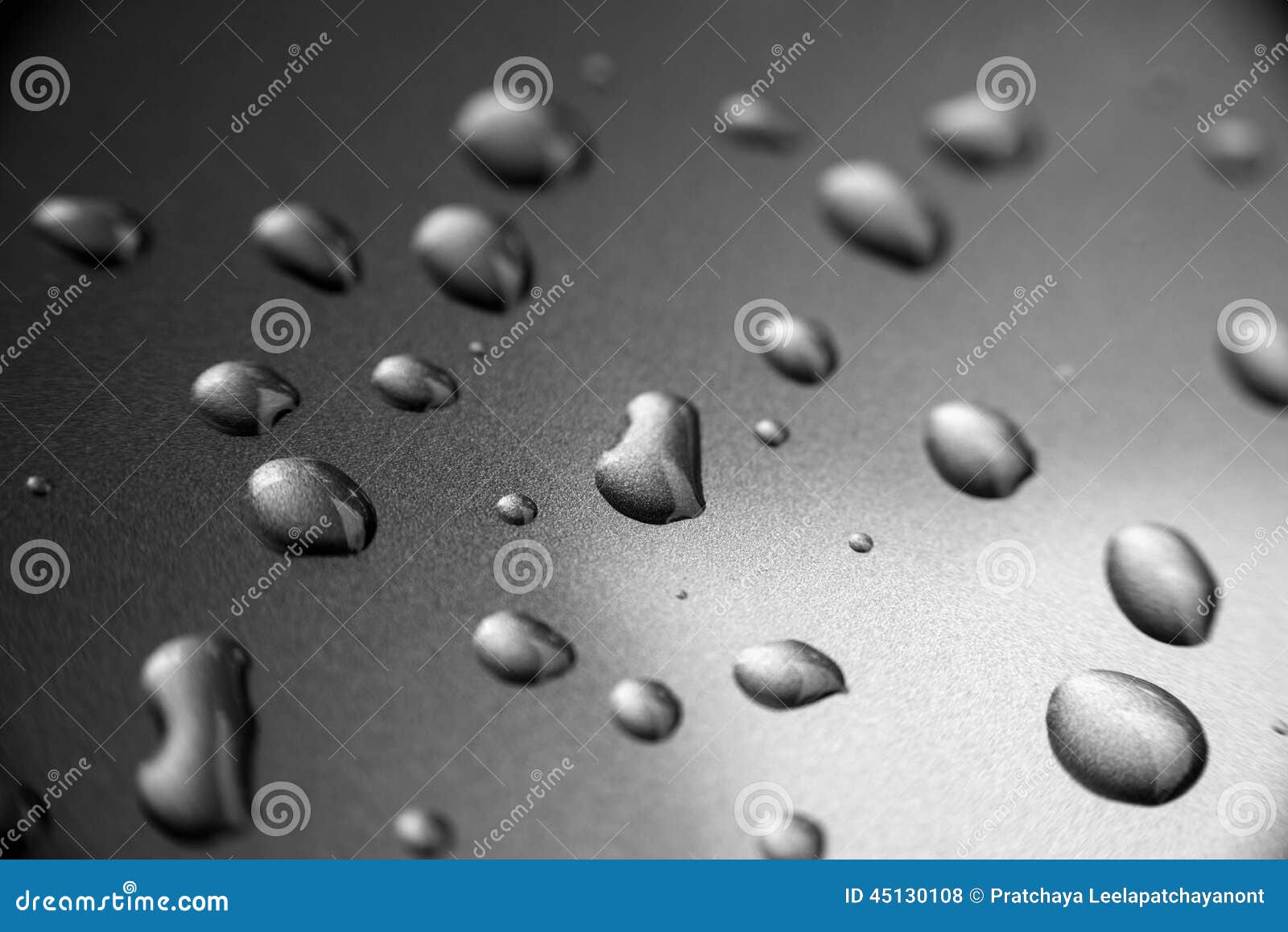 Water drops on metal stock photo. Image of macro, surface - 45130108