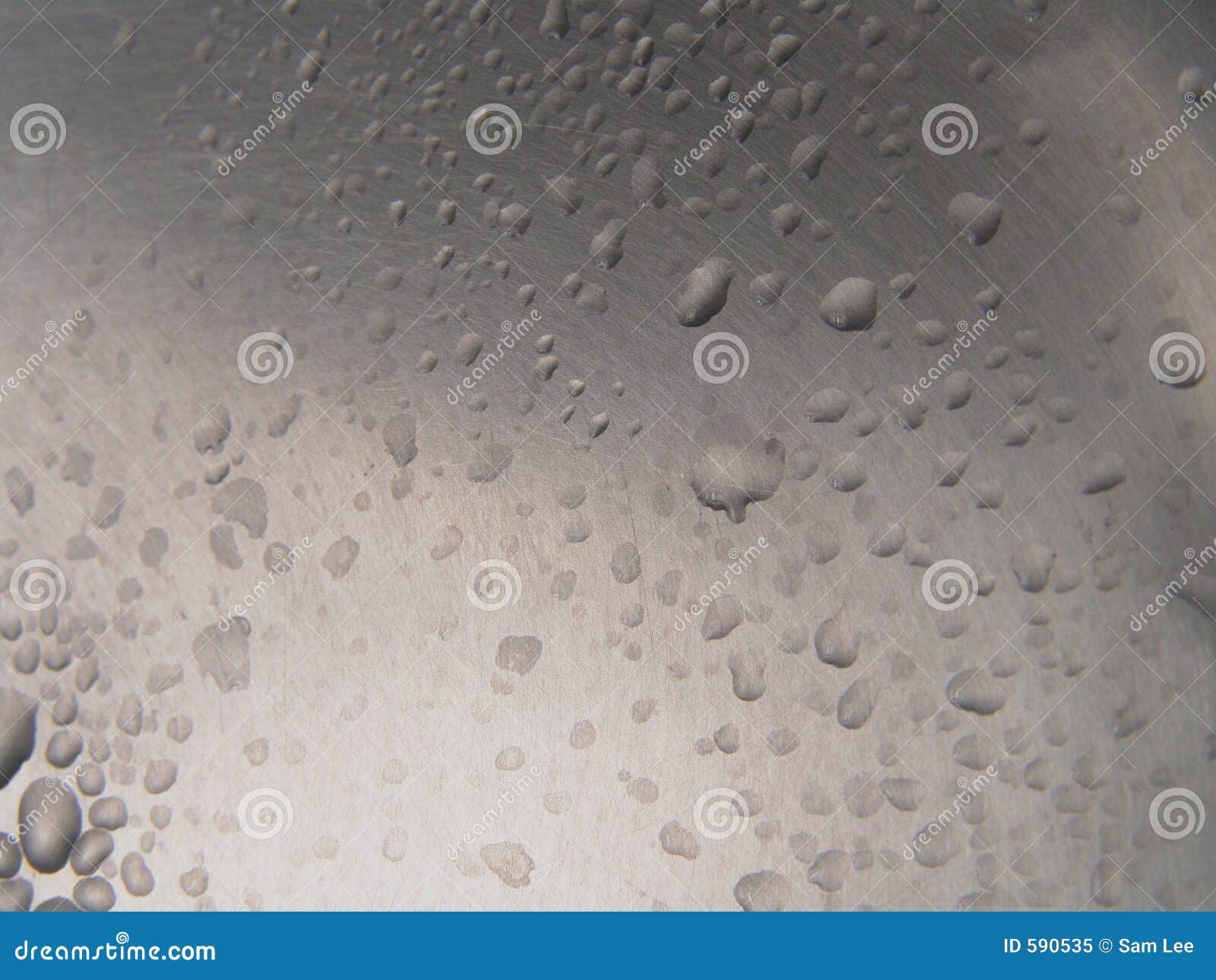 Water Drops Metallic Surface Stock Image - Image of element, drop: 590535