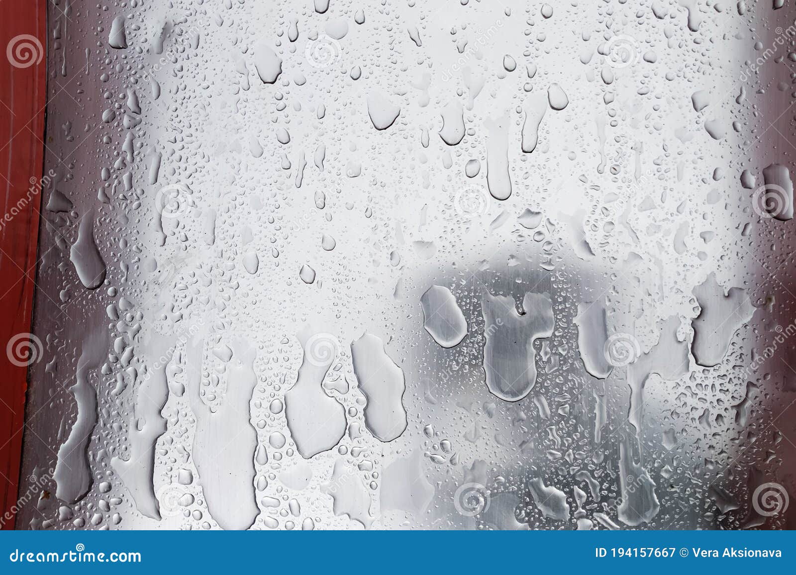 Water Drops on a Mirror Surface, Background Stock Image - Image of pure ...