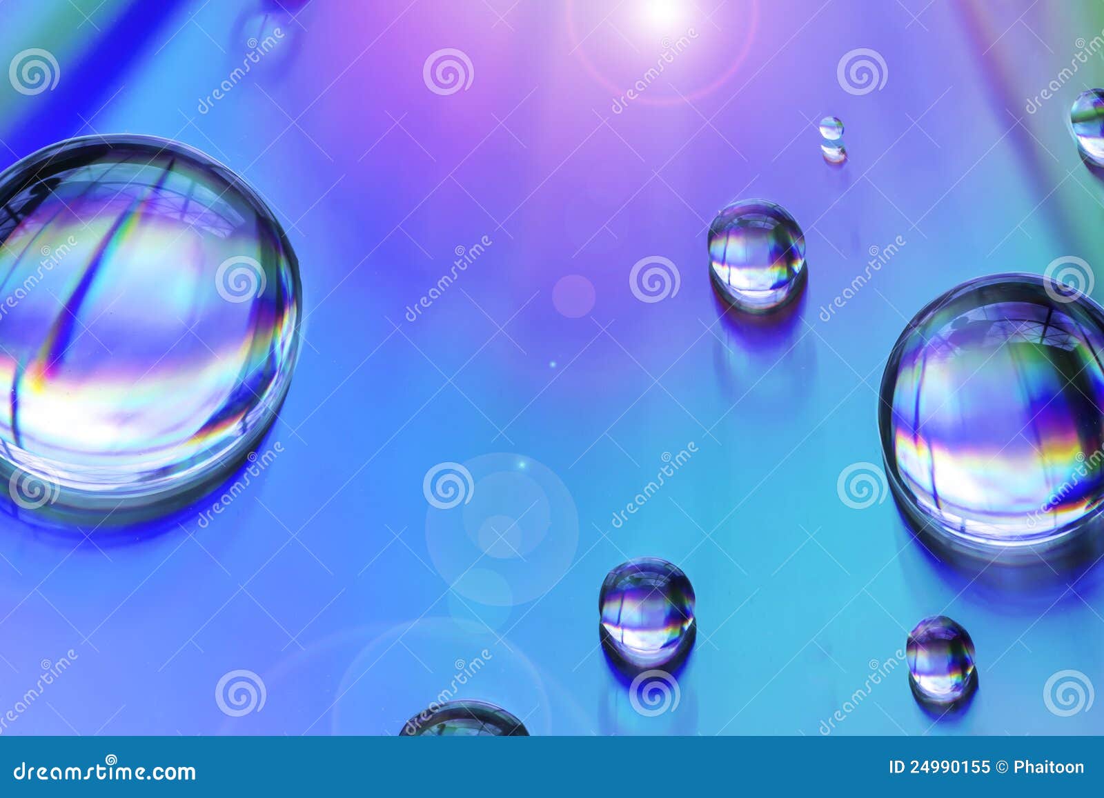 Water Drops on Multicolor Background Stock Image - Image of closeup ...