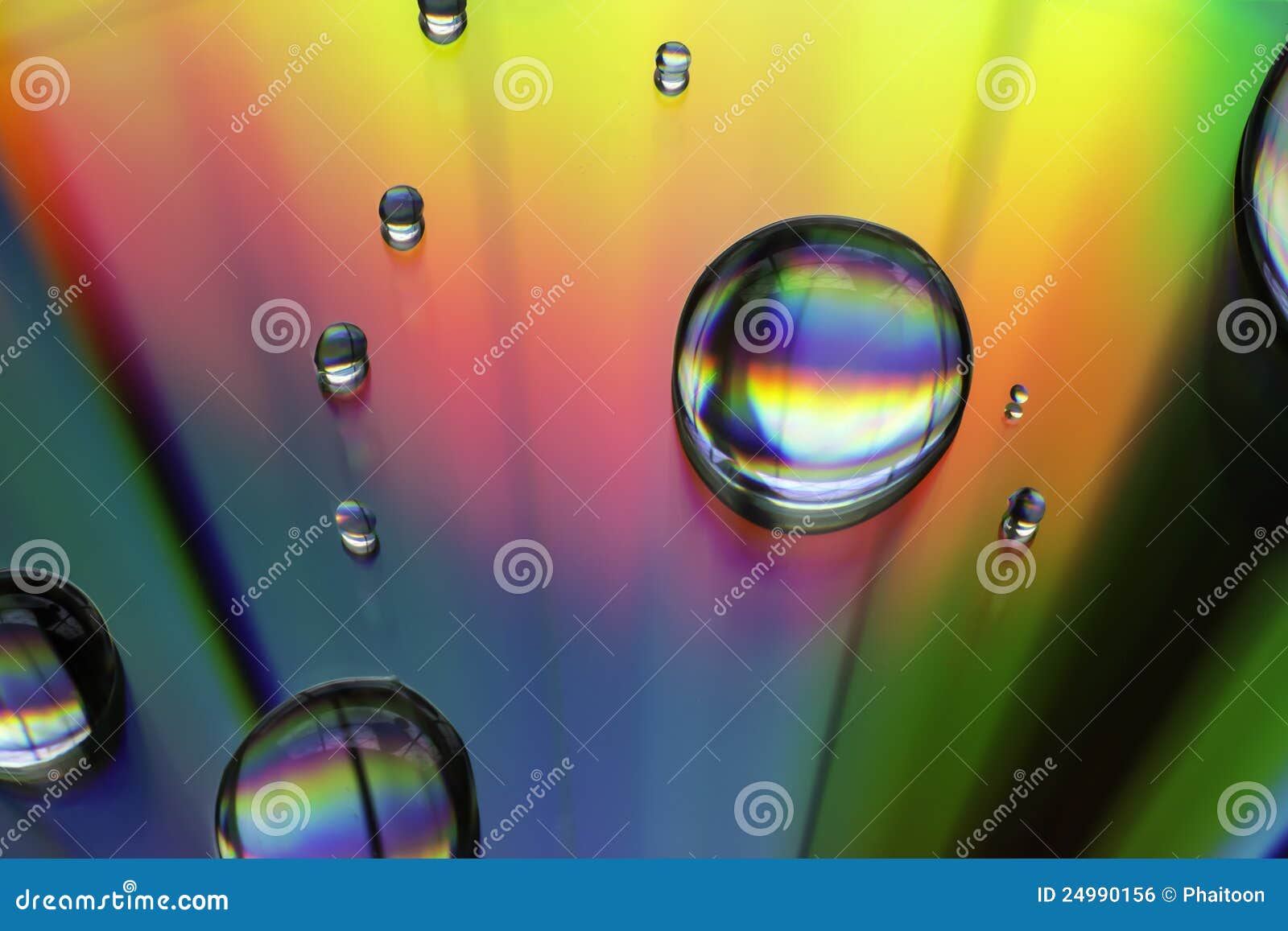 Water Drops on Multicolor Background Stock Photo - Image of power ...