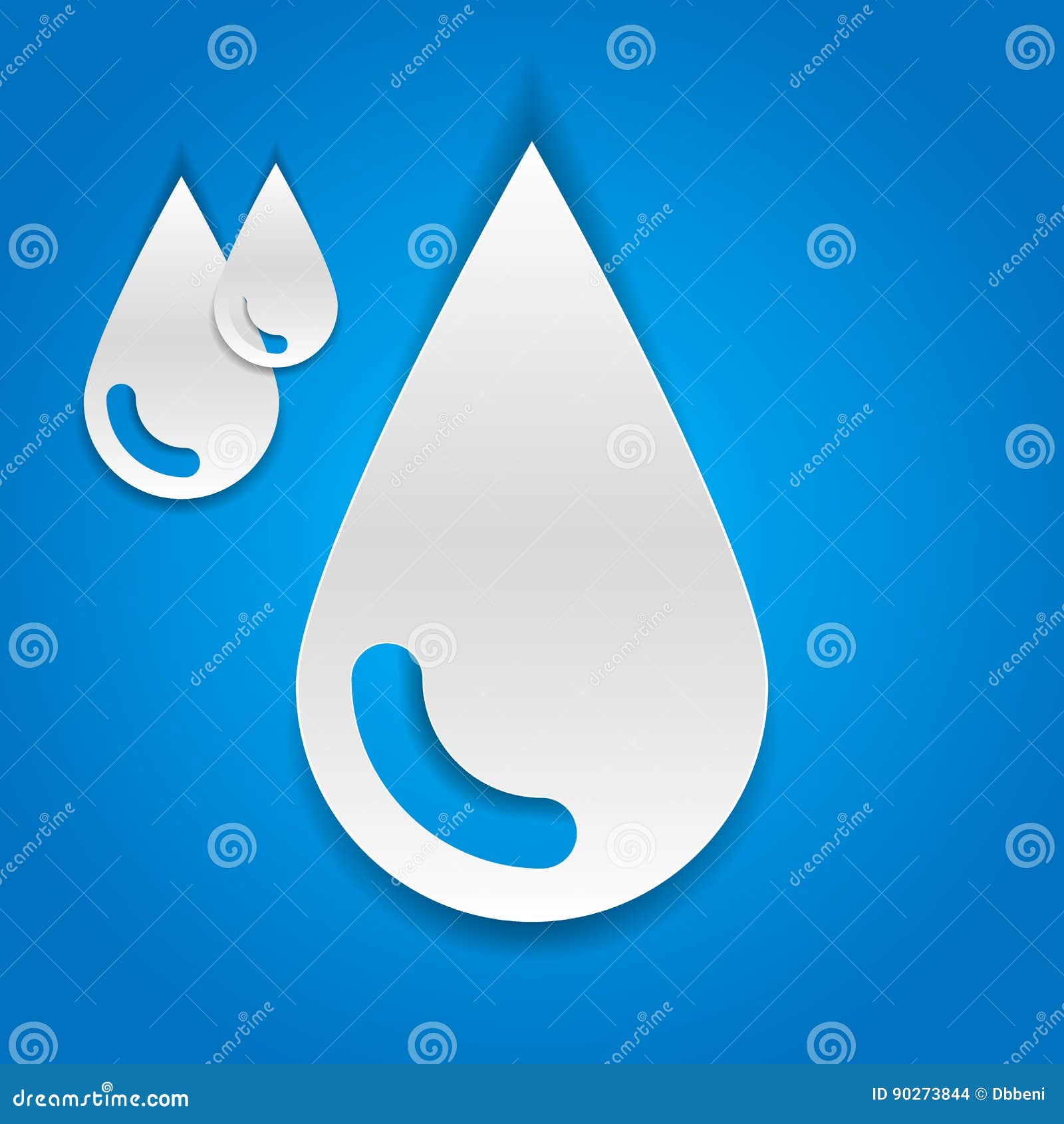 Water Drops - Paper Cut Design Stock Vector - Illustration of droplet ...