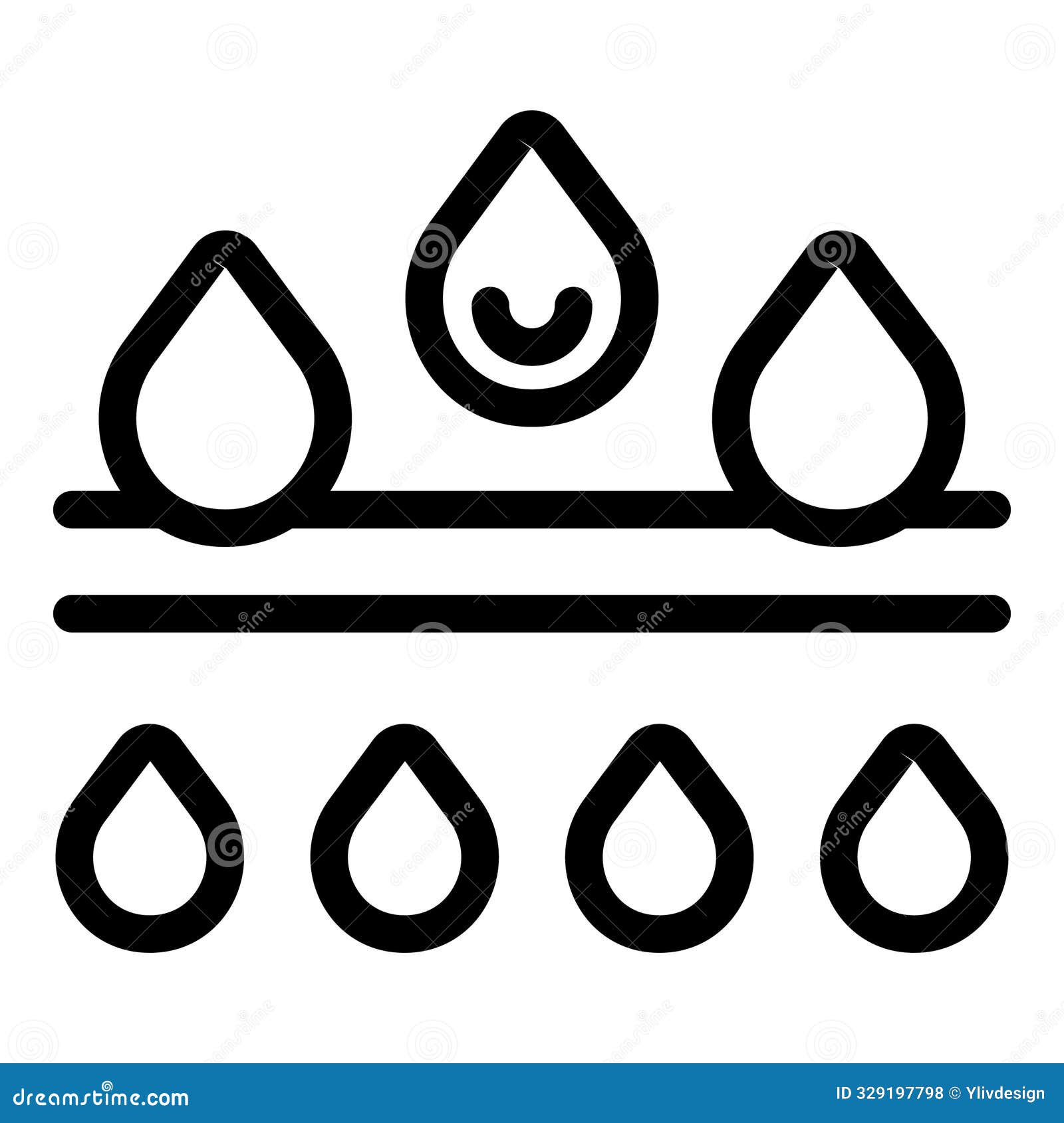 Water Drops Passing through Membrane Filter Icon Stock Vector ...