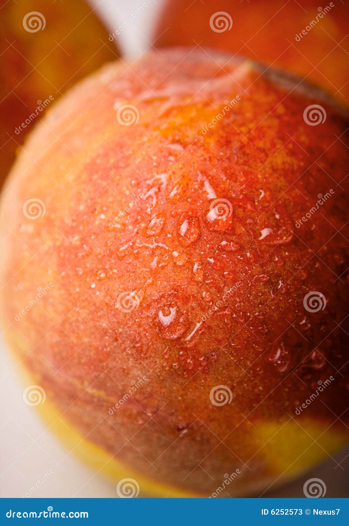 Water Drops on a Peach stock image. Image of texture, ripe - 6252573