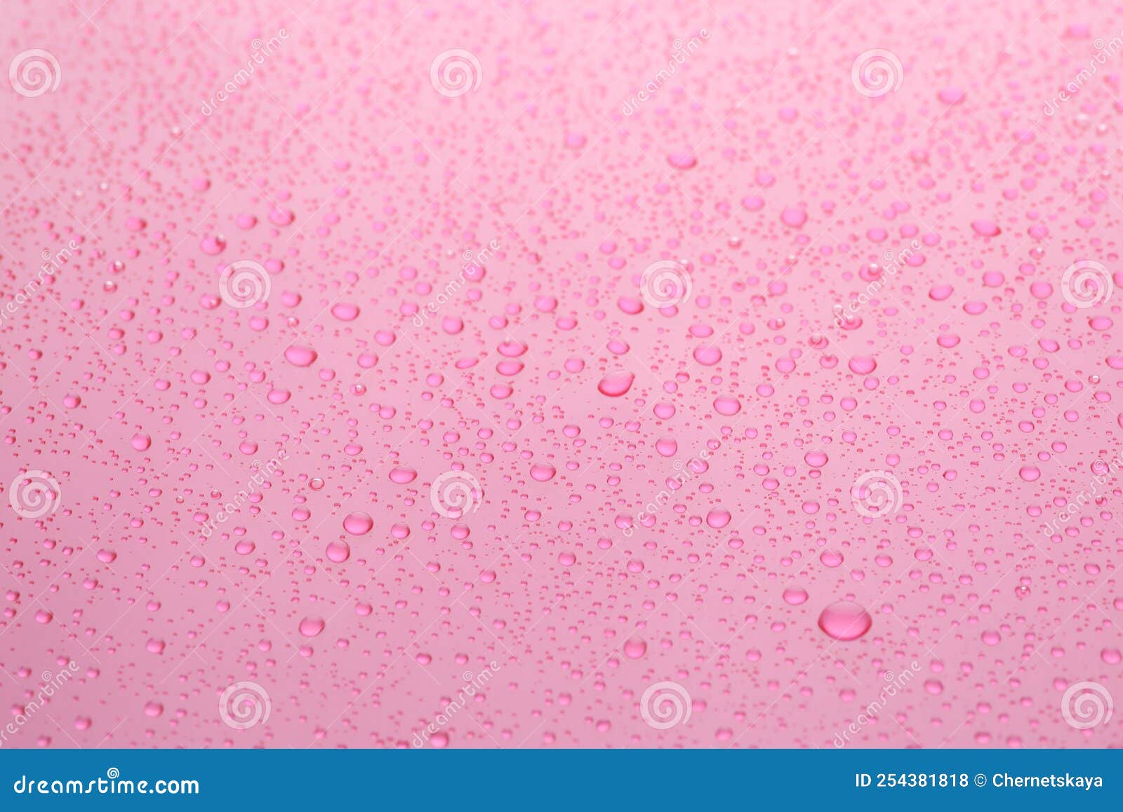 Water Drops on Pink Background, Closeup View Stock Photo - Image of ...