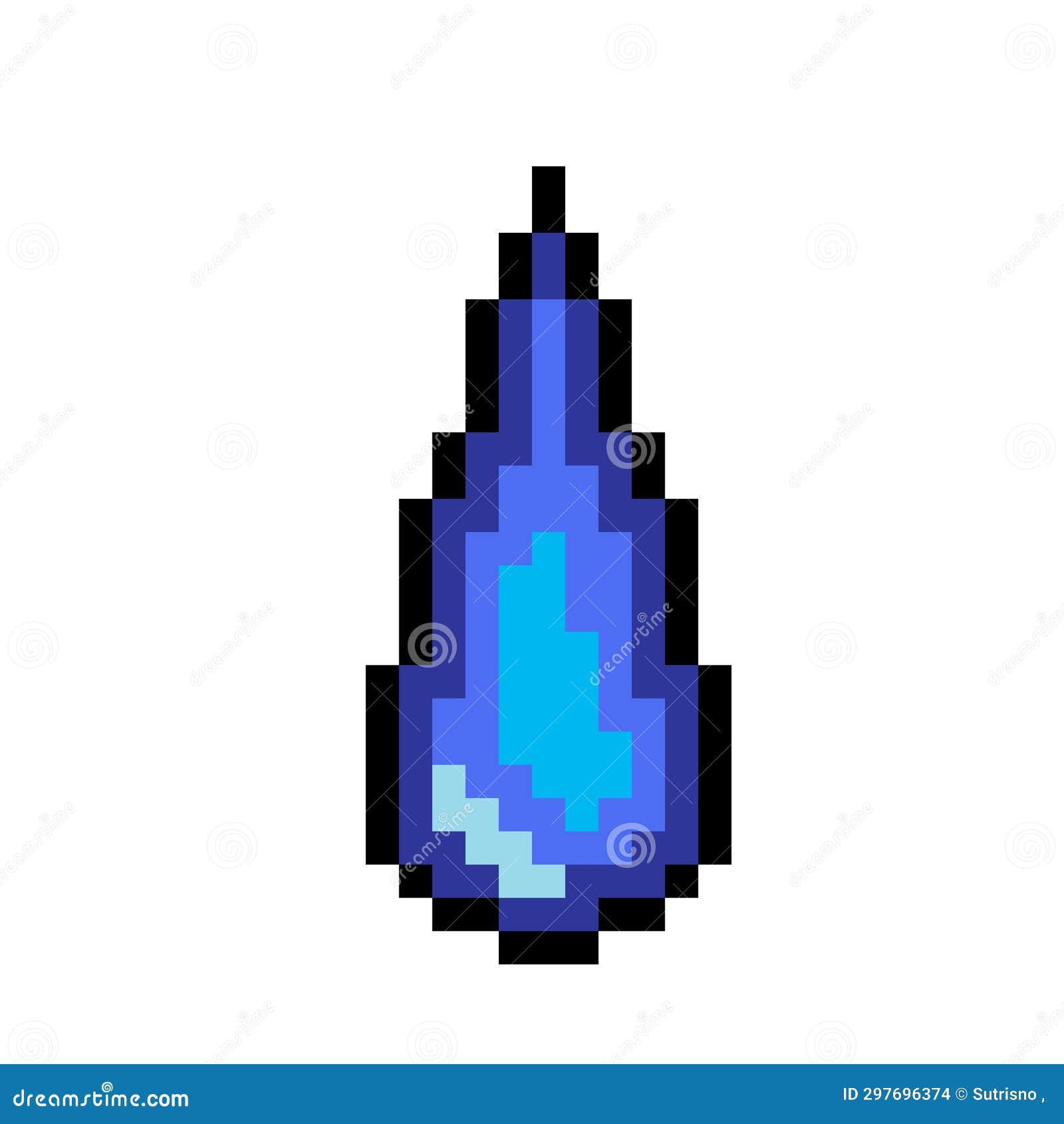 Water Drops Pixelart Flat Illustration Stock Illustration ...