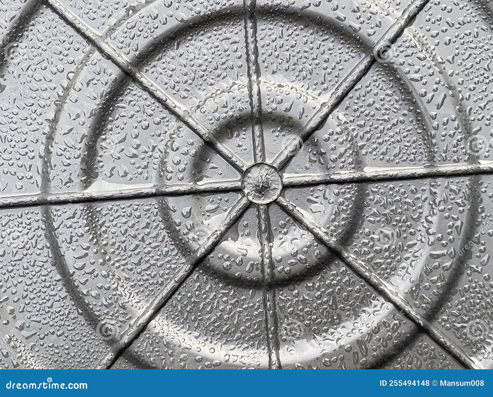 Water Drops on Plastic Basin Stock Photo - Image of black, metallic ...