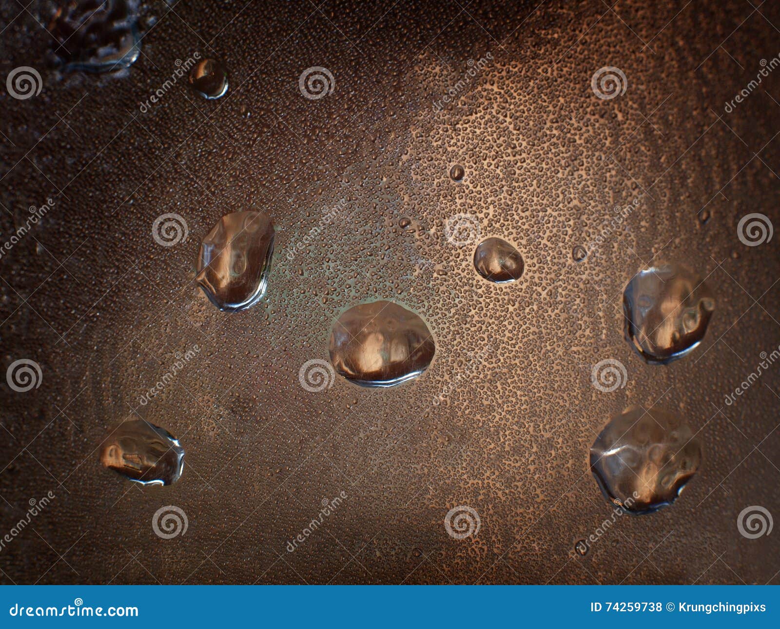 Water Drops on Plastic Bottle Curved Surface Stock Photo - Image of ...