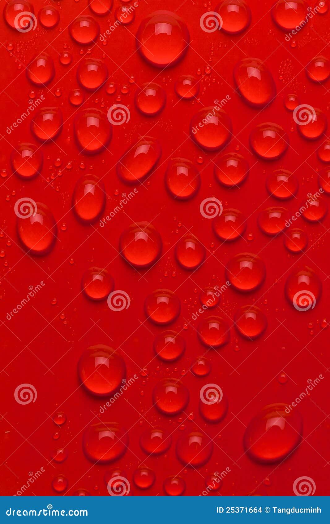 Red Water Drops Background