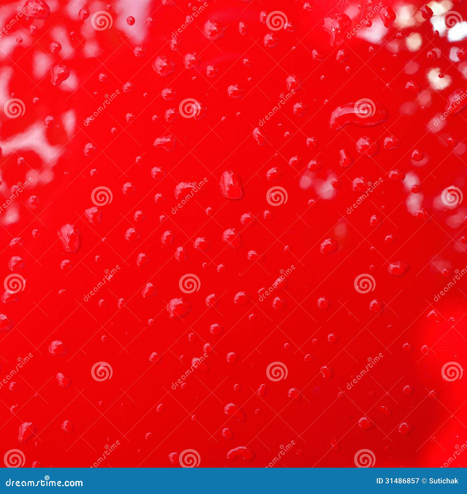Water Drops on Red Background Stock Image - Image of calm, splash: 31486857