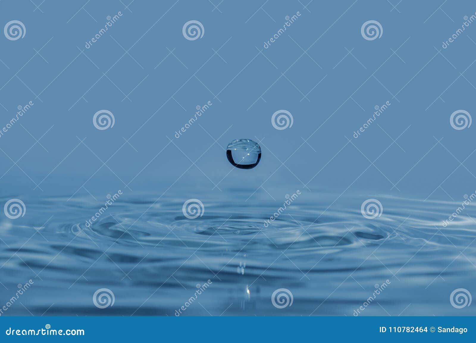 Water Drops and ripples stock photo. Image of detail - 110782464
