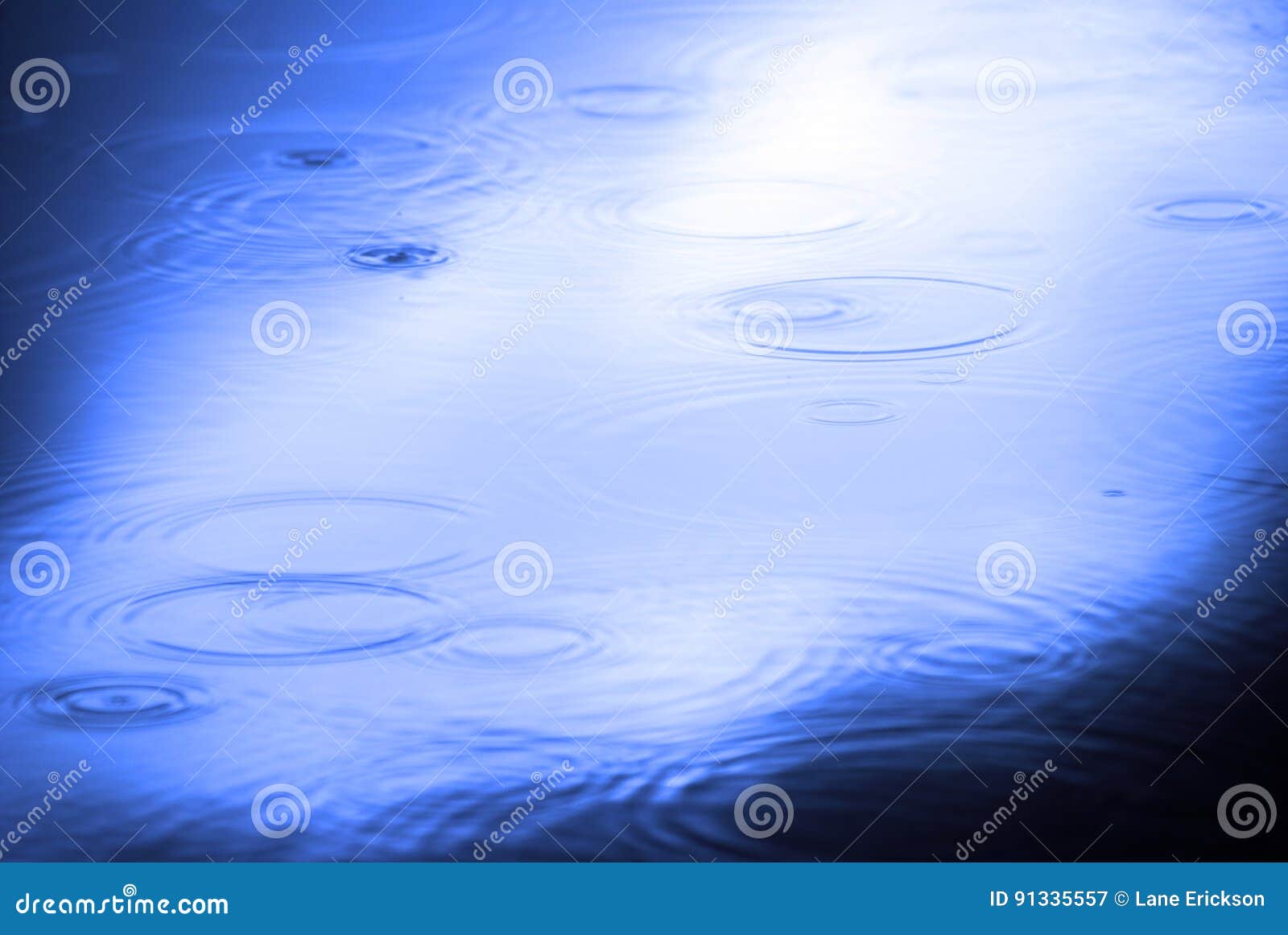 Water Drops and Ripples in Pond during Storm Stock Image - Image of ...