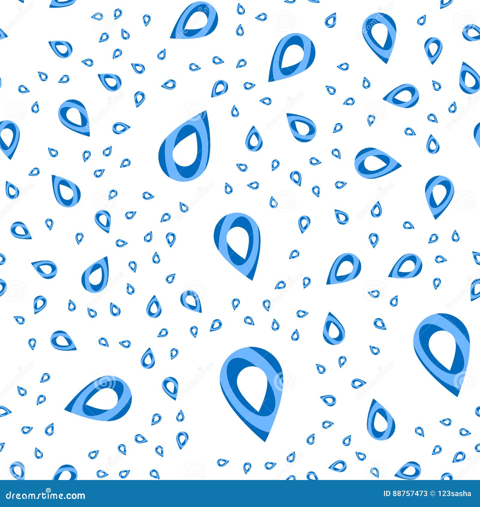 Water Drops Seamless Pattern Stock Vector - Illustration of splash ...