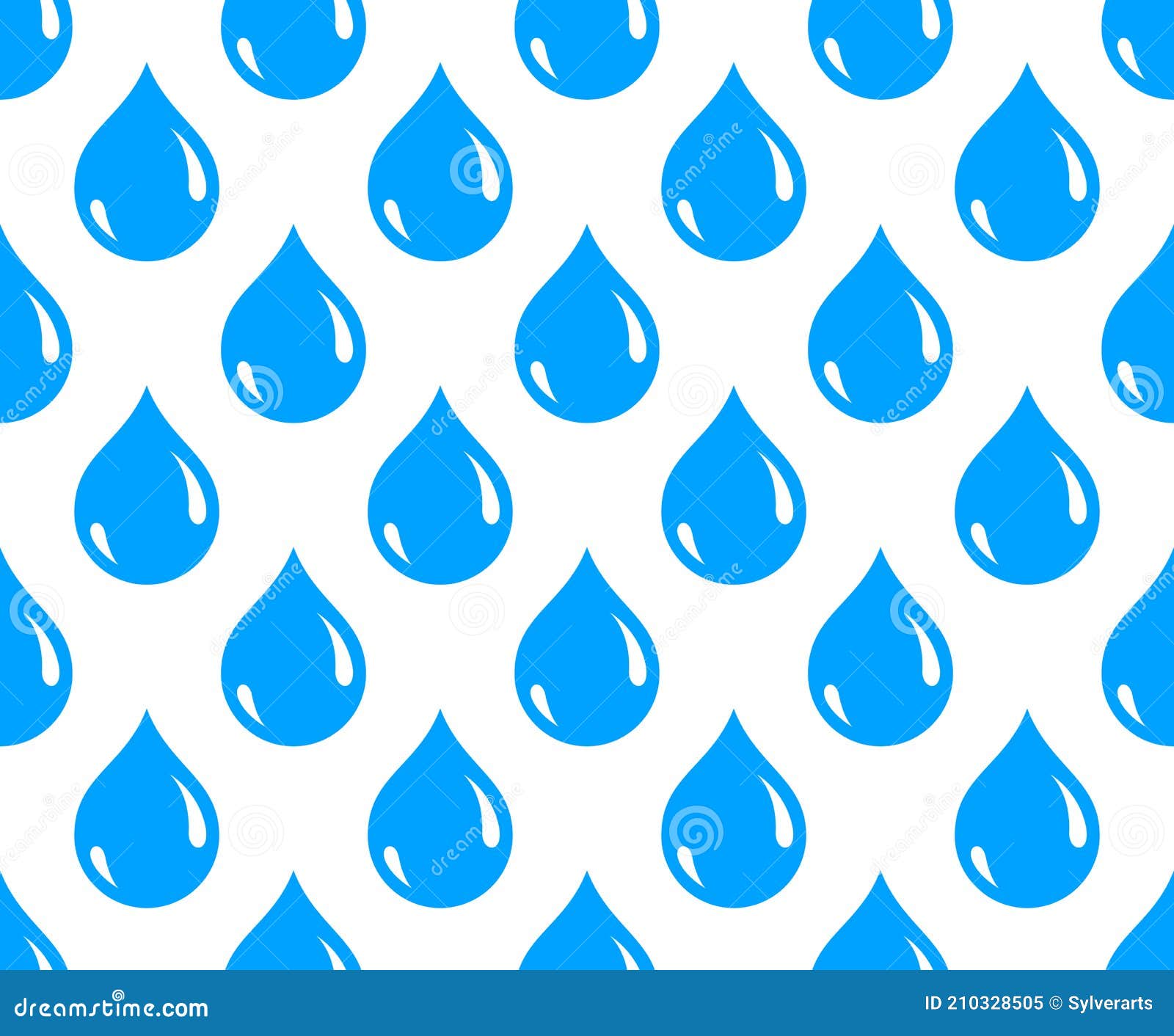 Water Drops Seamless Vector Wallpaper, Raindrops Endless Pattern ...