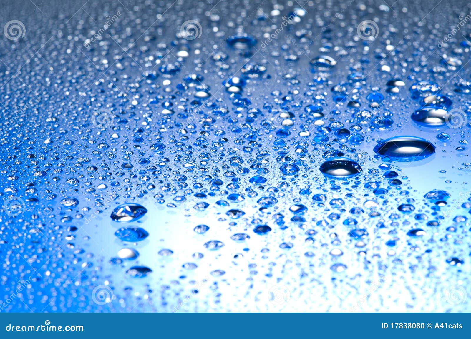 Water Drops on a Shiny Surface Stock Photo - Image of abstract, pattern ...