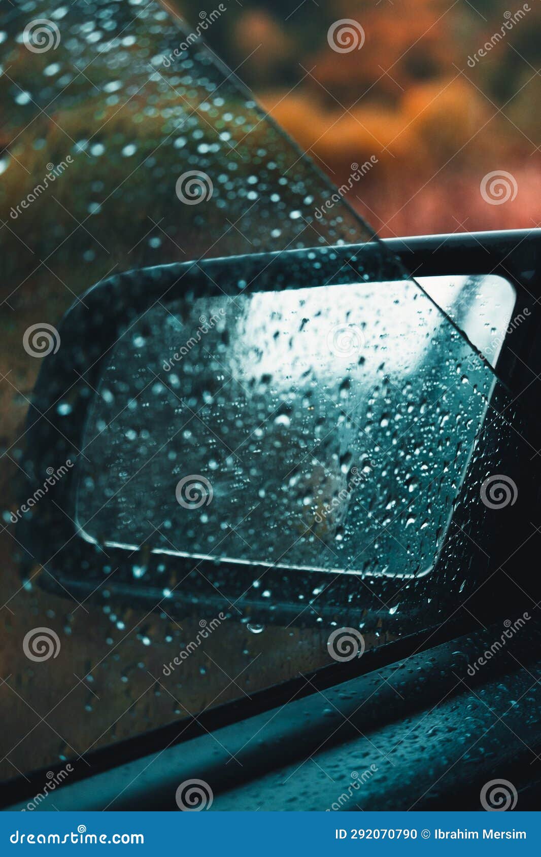 Water Drops on the Side Window on a Vehicle. Stock Photo - Image of ...