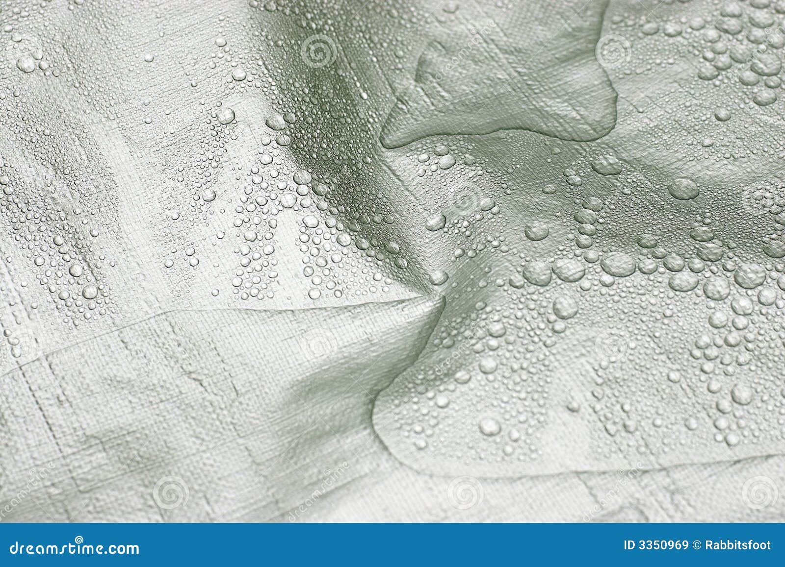 Water Drops on Silver Tarp stock image. Image of smooth - 3350969