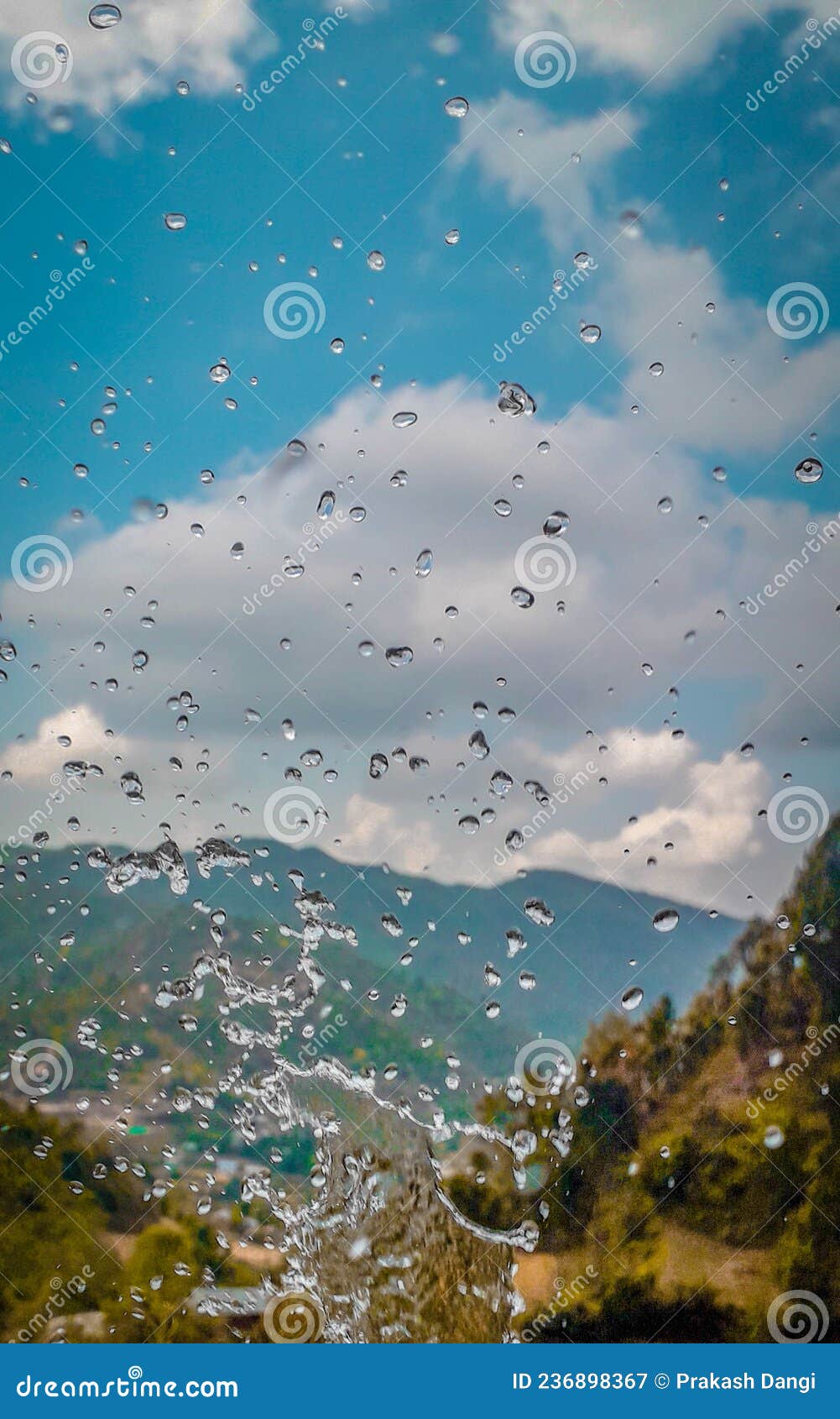 Water drops on sky stock image. Image of nature, flower - 236898367