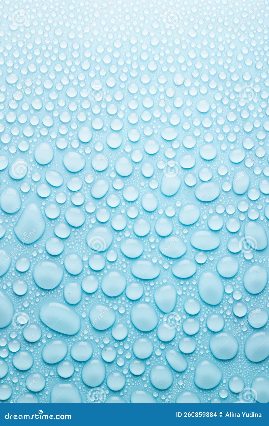 Water Drops on Soft Light Blue Background As Elegant Fresh Pattern with ...