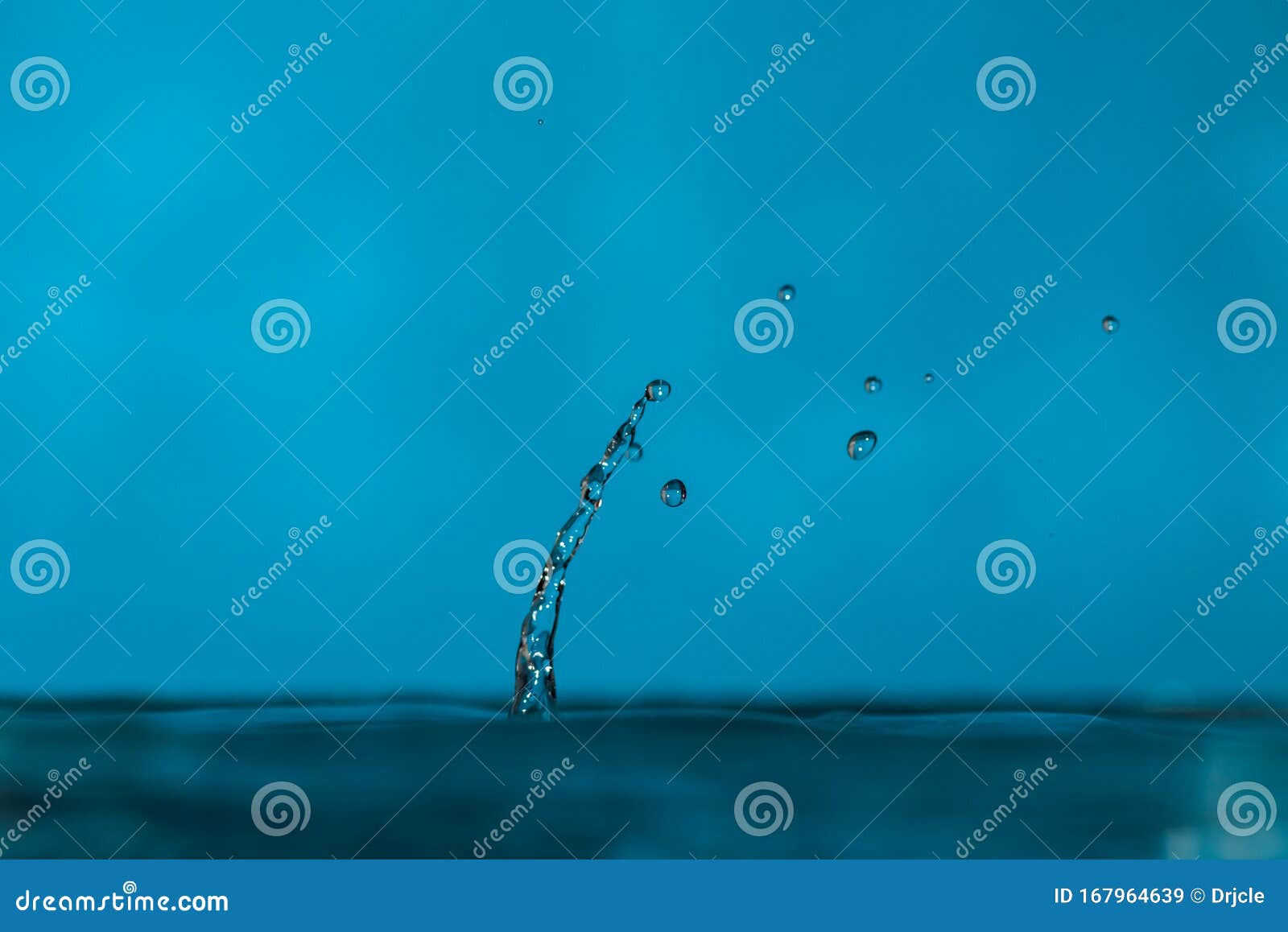 Water Drops Splash Forming Ripples and Waves and Abstract Water Columns ...