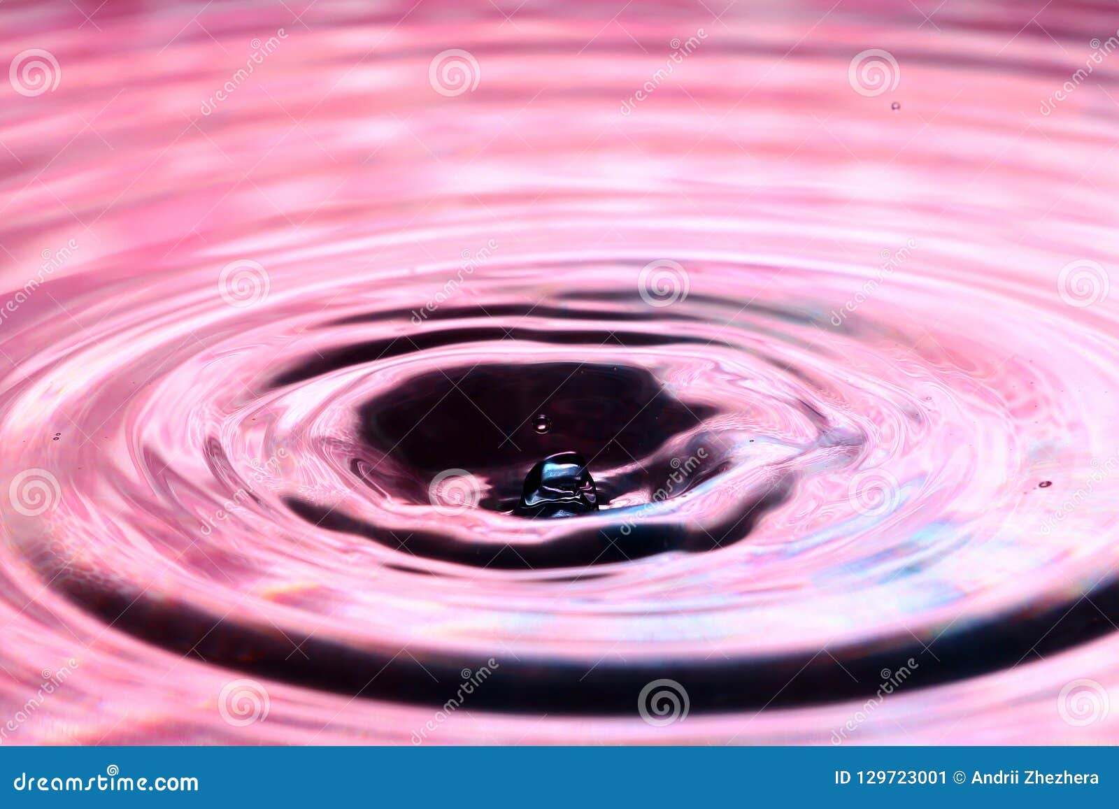 Water Drops Splash. Ripples and Reflections on Water Surface Stock ...