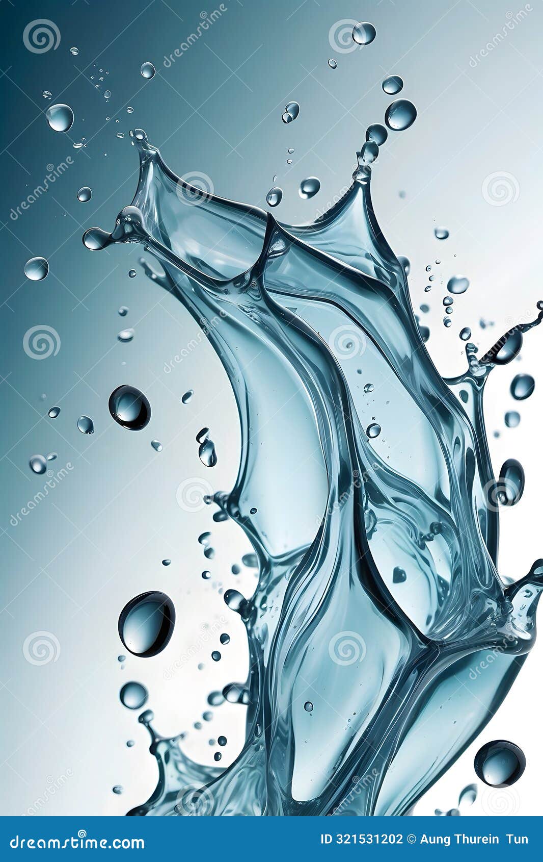 Water Drops and Splashes Abstract Art Stock Photo - Image of ...