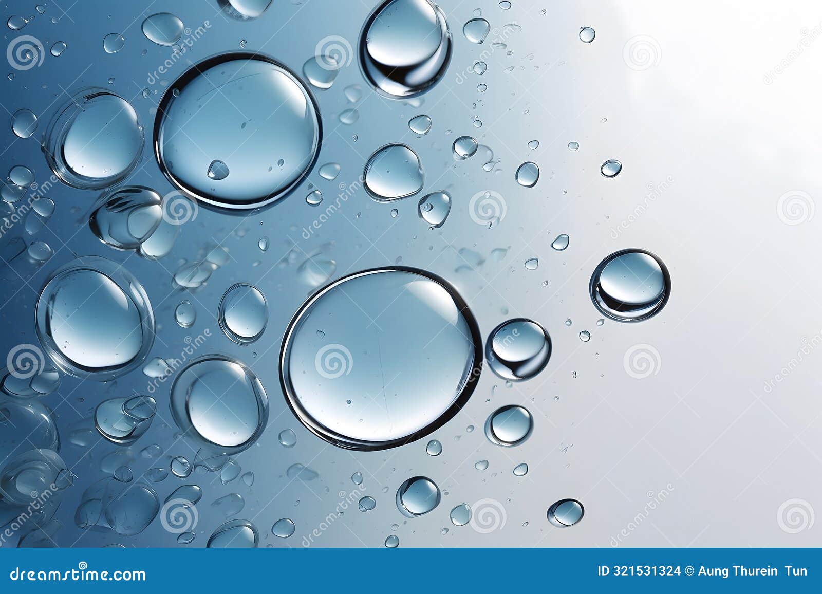 Water Drops and Splashes Abstract Art Stock Photo - Image of bubble ...